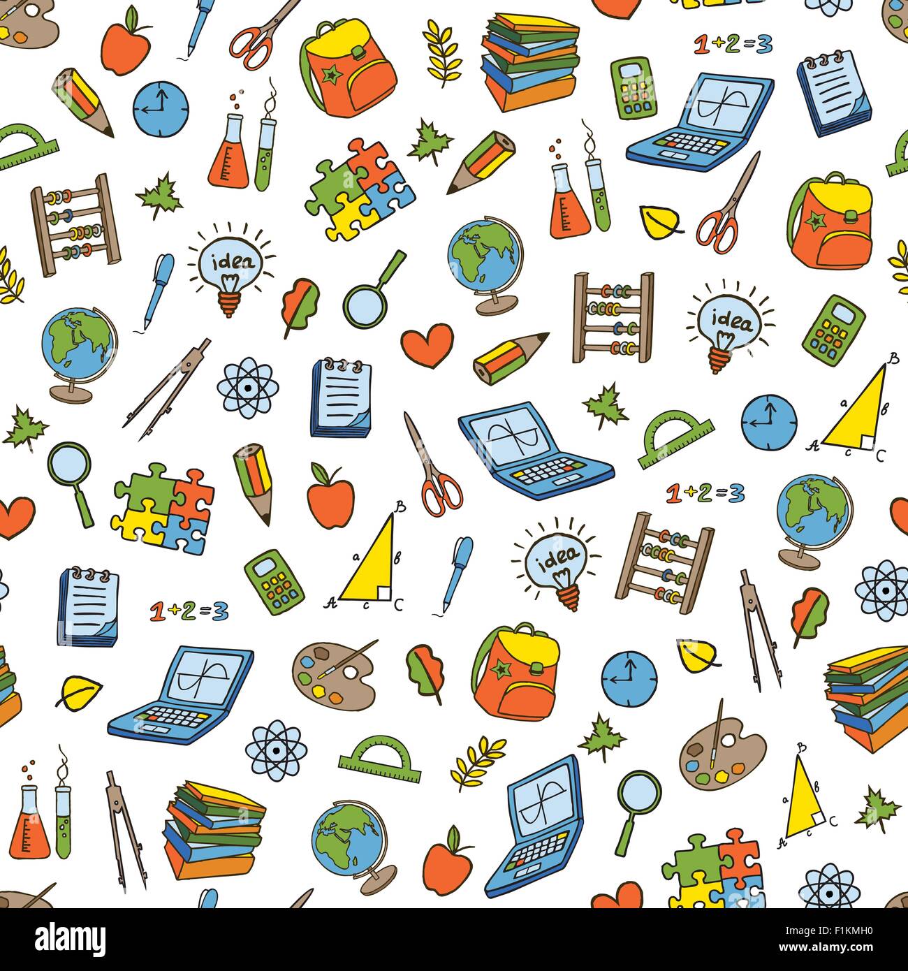 School seamless pattern Stock Vector Image & Art - Alamy