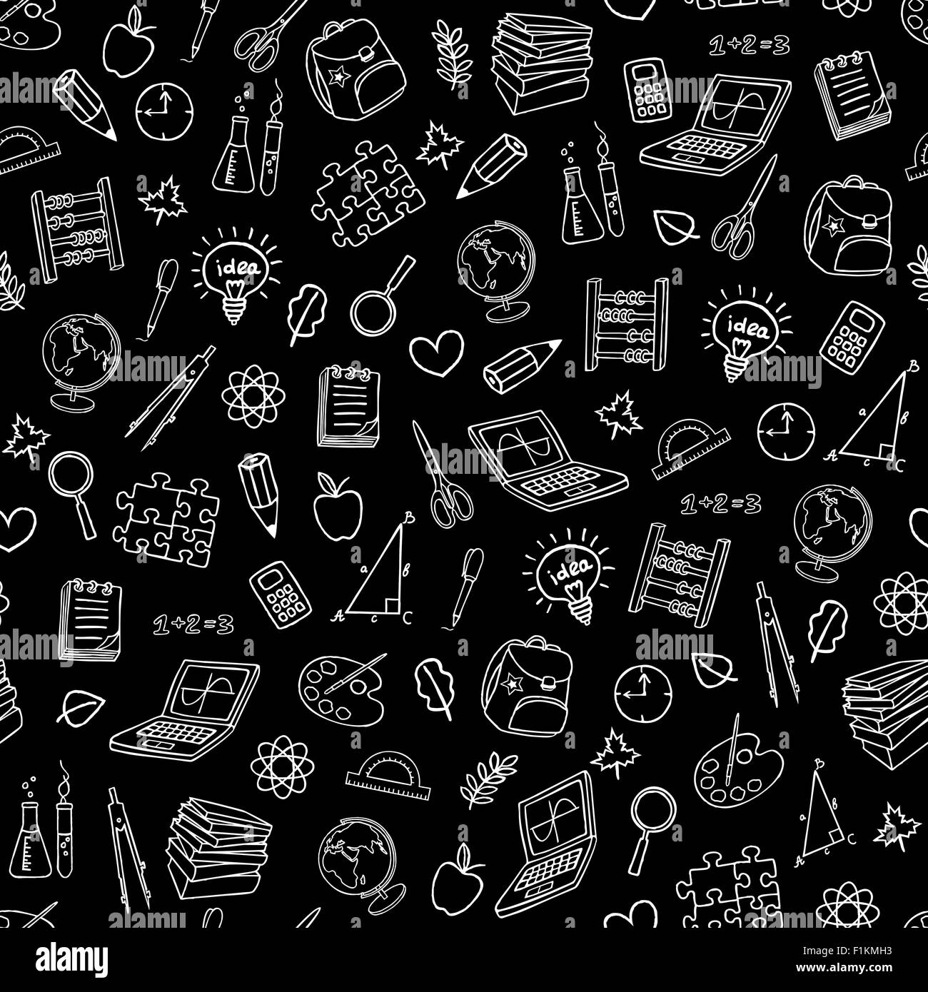 School seamless pattern Stock Vector Image & Art - Alamy