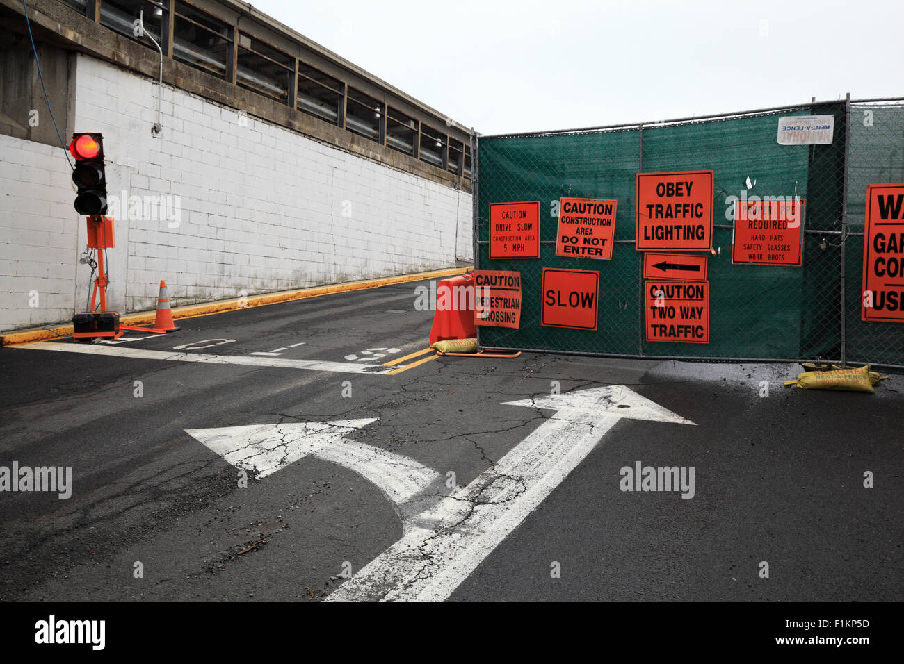 Construction Site Traffic Markings High Resolution Stock Photography ...