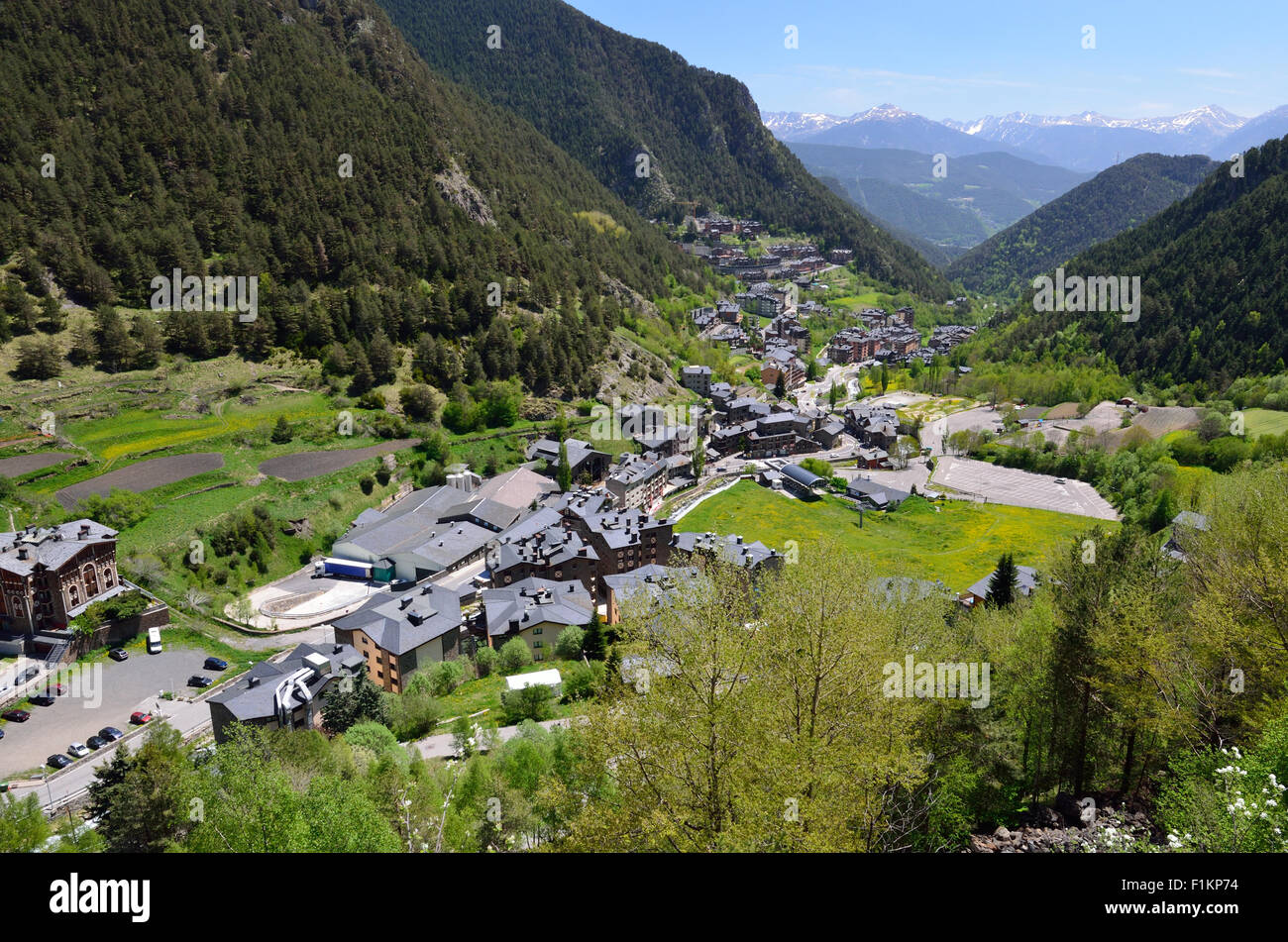 Spring view of Arinsal Stock Photo - Alamy