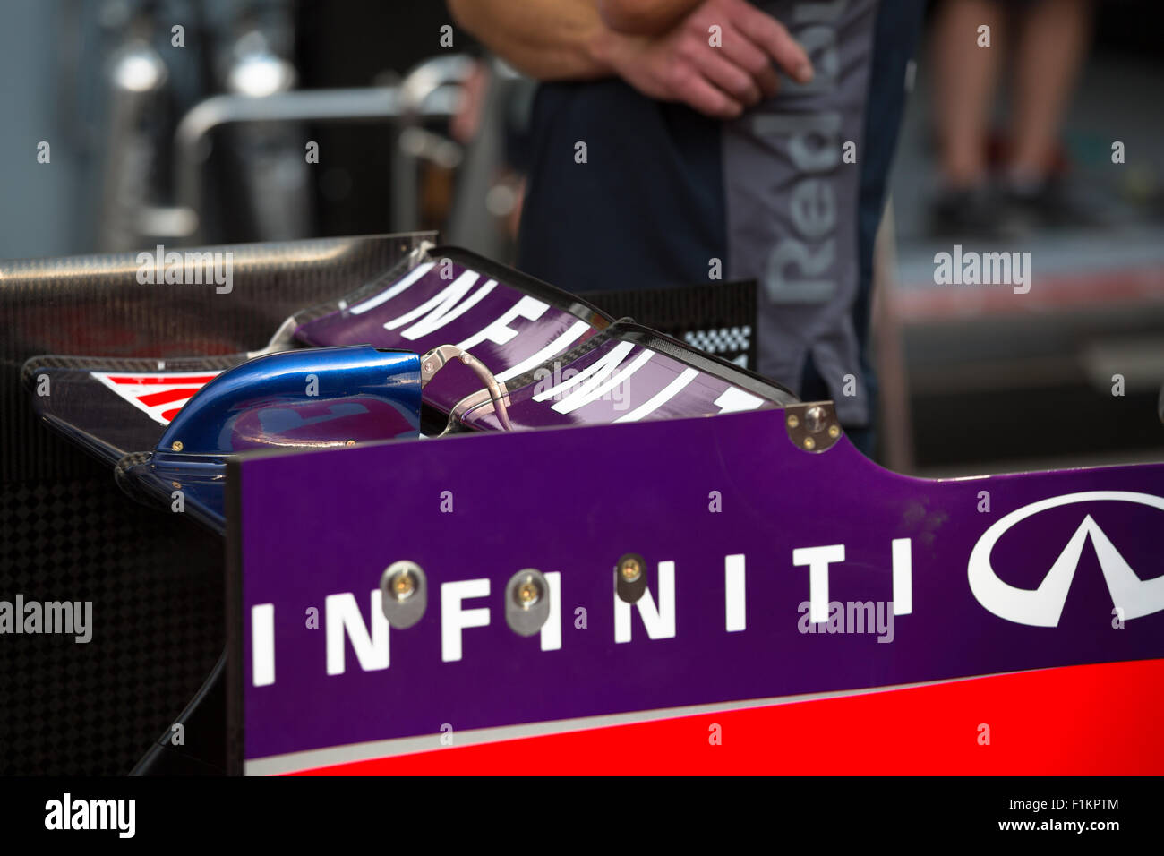 Monza, Italy. 3rd September, 2015. Rear wing of the Red Bull RB11 for ...