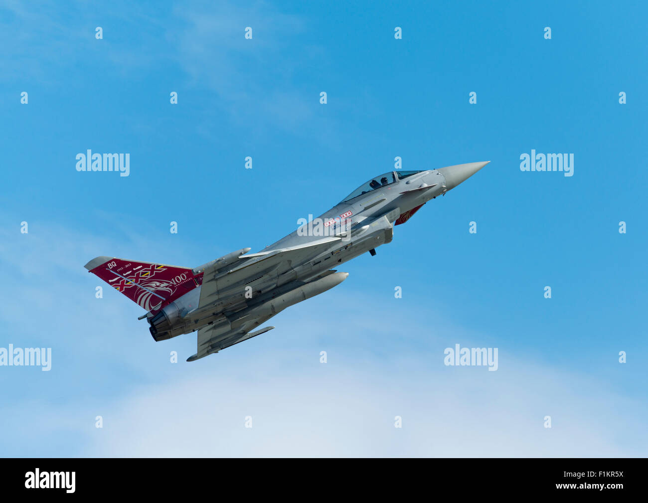 RAF Eurofighter Typhoon FGR4 jet flying at Clacton air show UK Stock ...