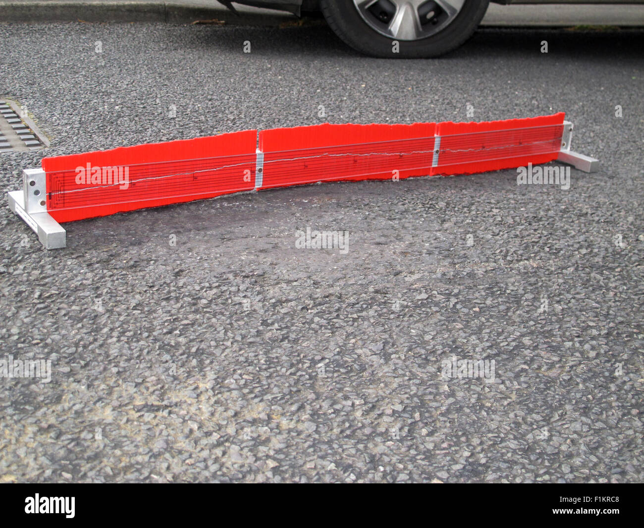 Road profiling gauge, contours, road surface sunken, subsidence measure ...