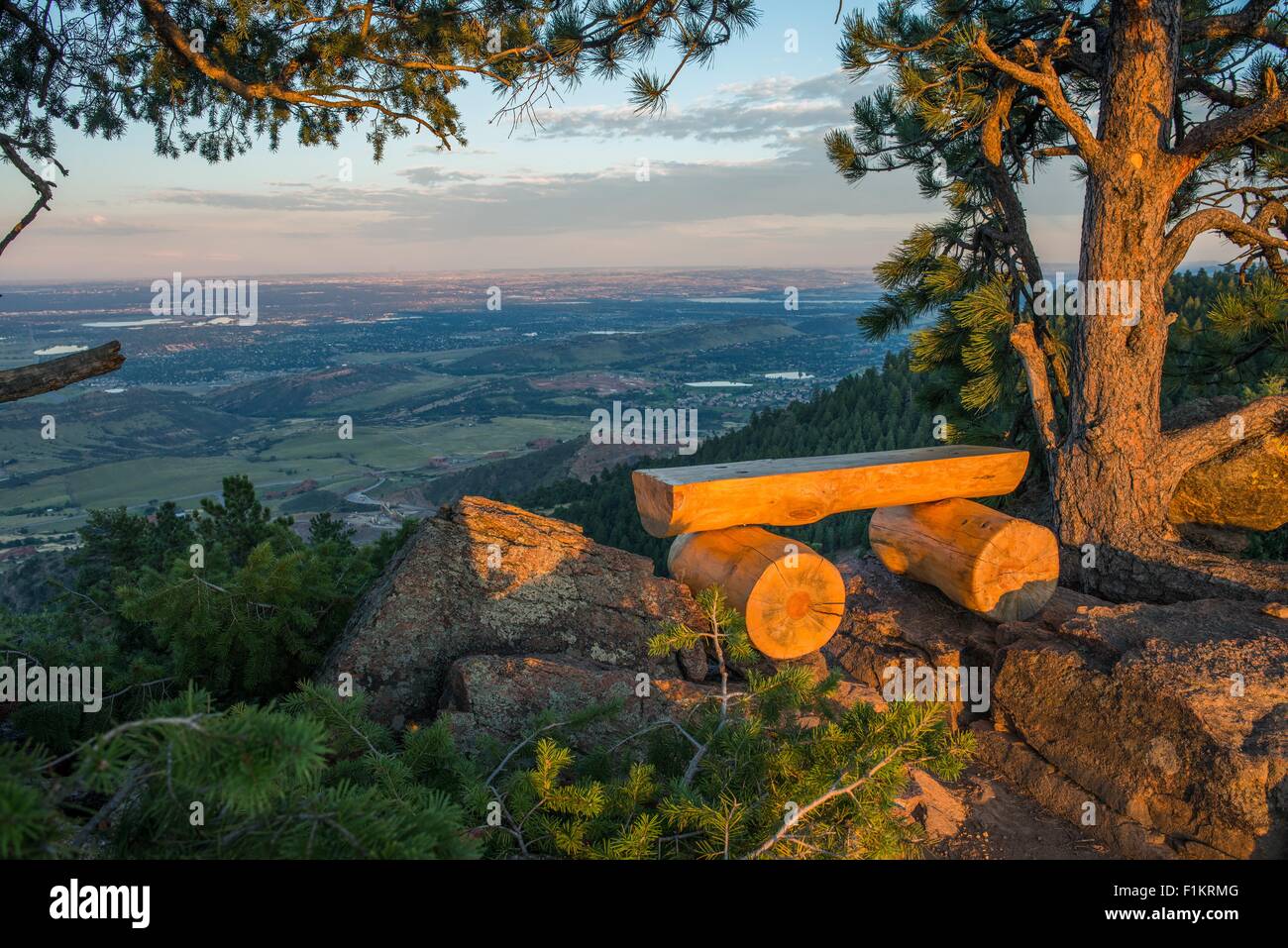 Colorado View Point Bench Place. Mount Falcon Vista Point. Denver Metro ...