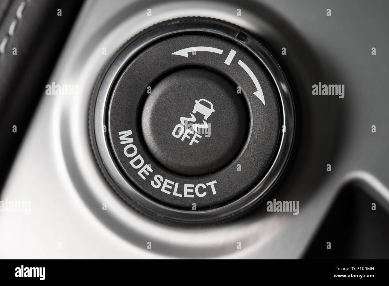 Driving Mode Selection Button Closeup. Modern Car Driving Technology ...