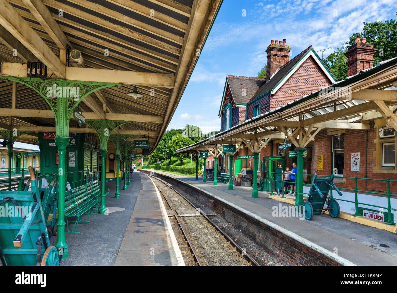 Horsted Keynes Railway Station on the Bluebell Railway line, restored ...
