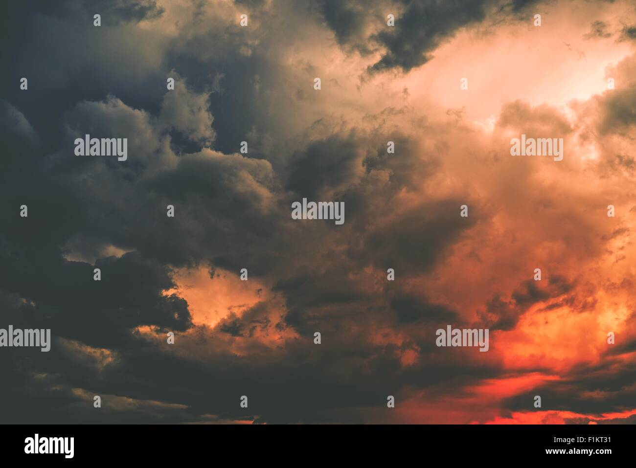 Reddish Dark Storm Cloud. Stormy Weather Photo Background Stock Photo ...