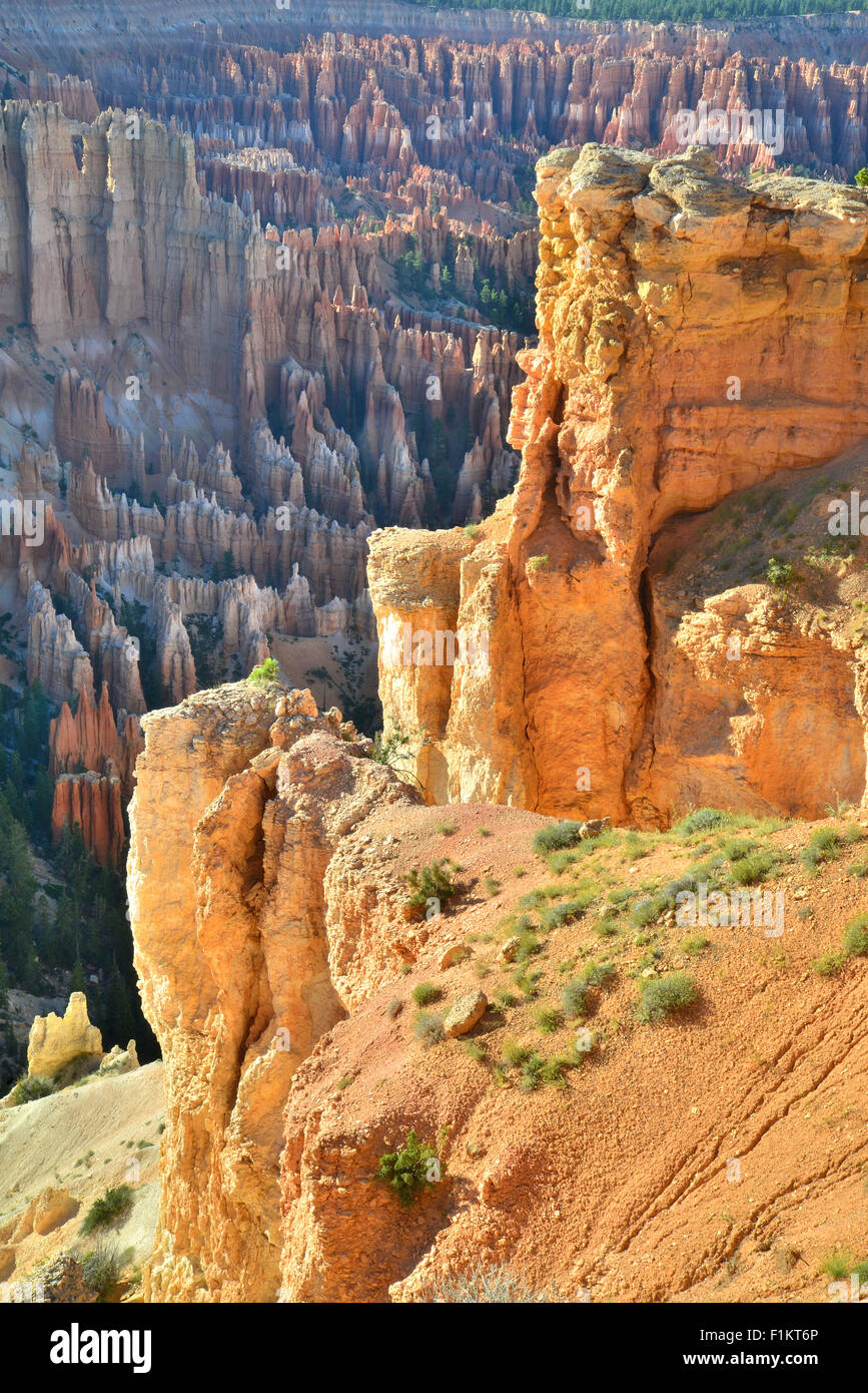 View from Bryce Point in Bryce Canyon National Park in Southwestern ...