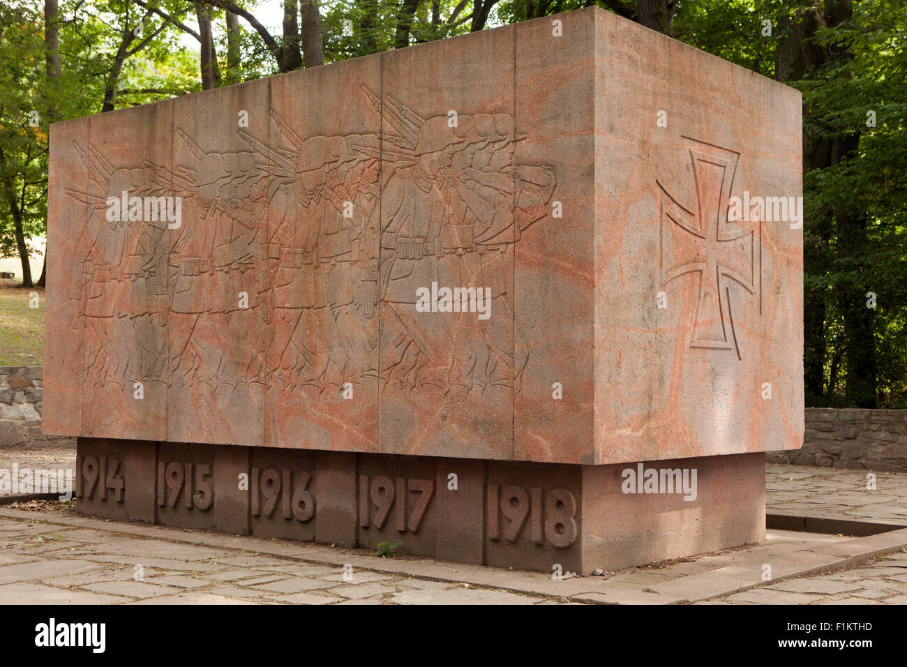 WWI Memorial to fallen German soldiers at the top of the Neroberg in ...