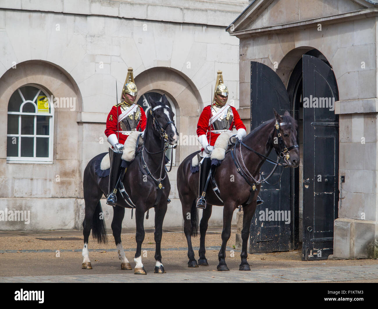 Household Cavalry on guard duty Stock Photo - Alamy