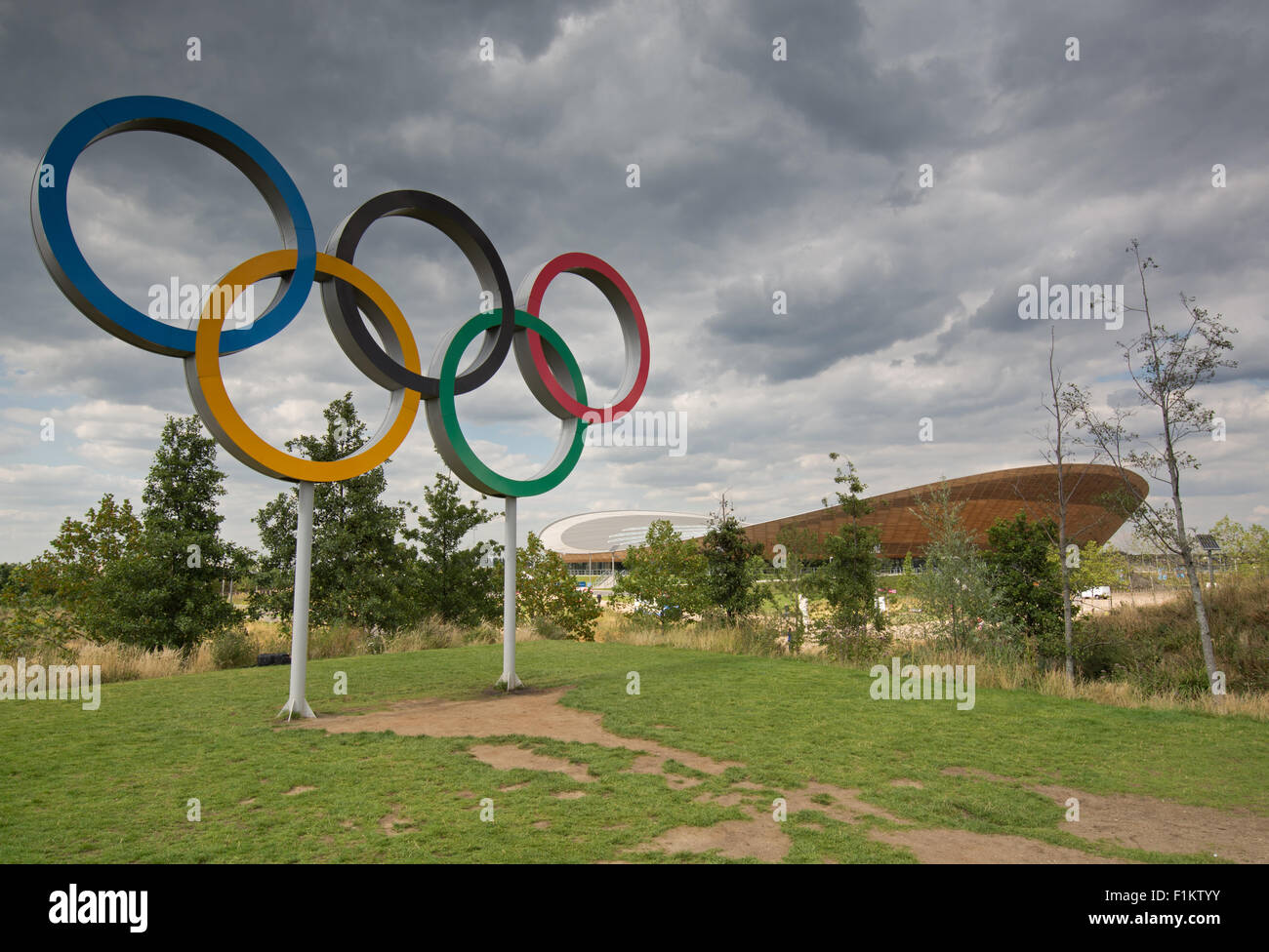 The Olympic Rings and Lee Valley Velodrome in the Queen Elizabeth ...