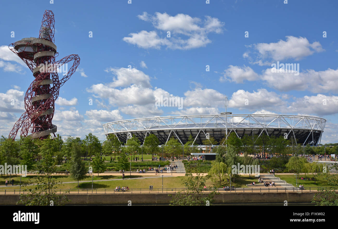 Queen Elizabeth Olympic Stadium and ArcelorMittal Orbit, Stratford ...
