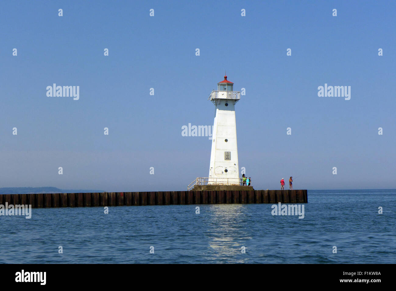 Lighthouse at Sodus Point, NY USA Stock Photo - Alamy