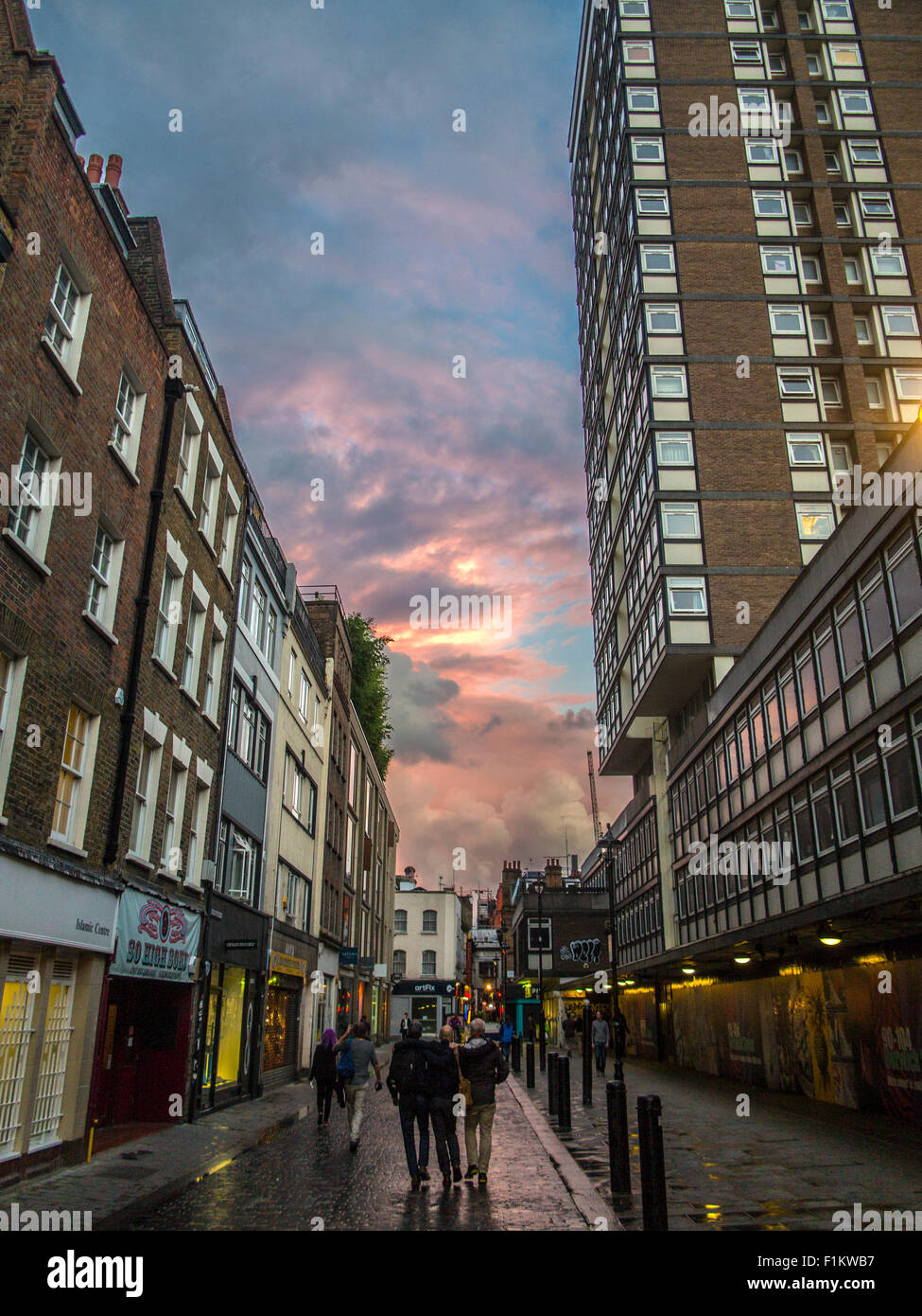 Berwick Street, Soho, London sunset Stock Photo - Alamy