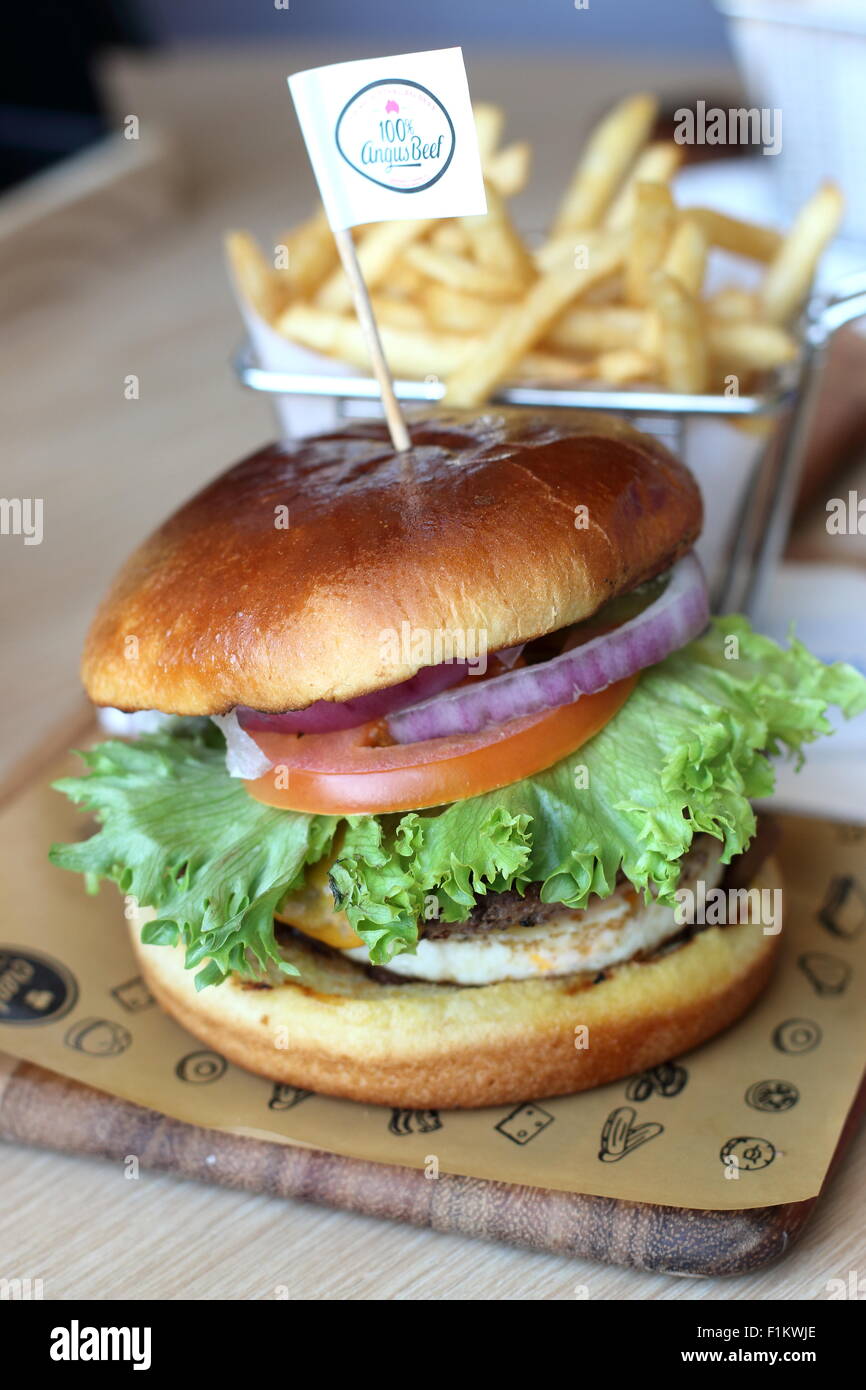 Create your own burger at McDonald's Australia Stock Photo - Alamy