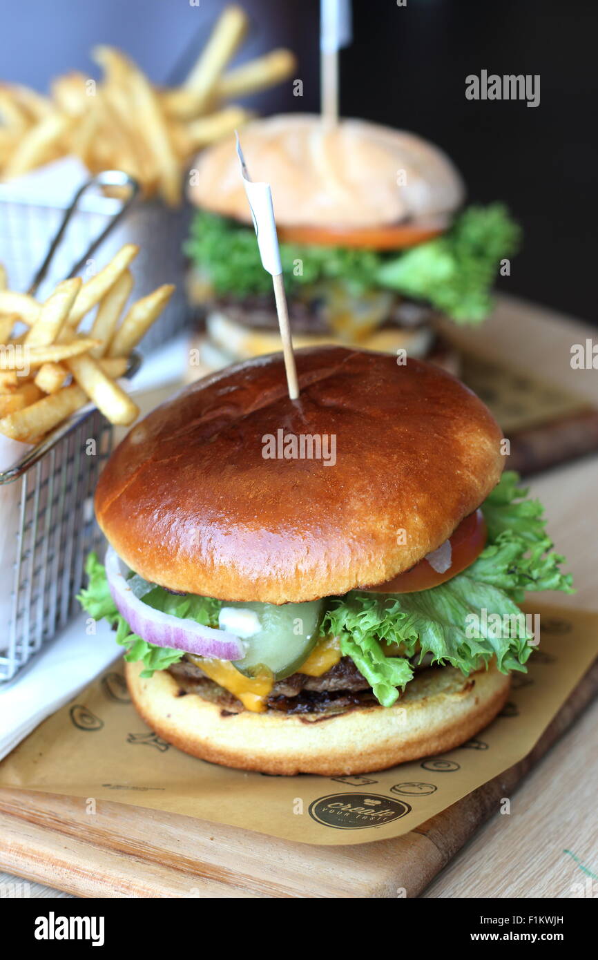 Create your own burger at McDonald's Australia Stock Photo - Alamy