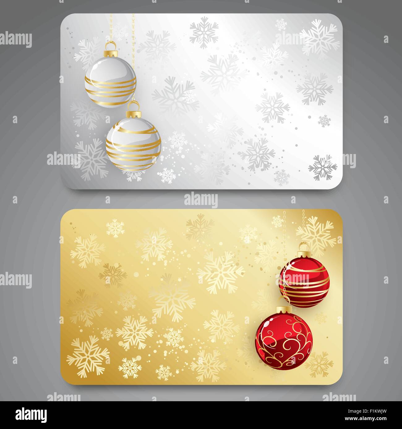 Collection of gift cards with ribbons. Vector background Stock Vector ...