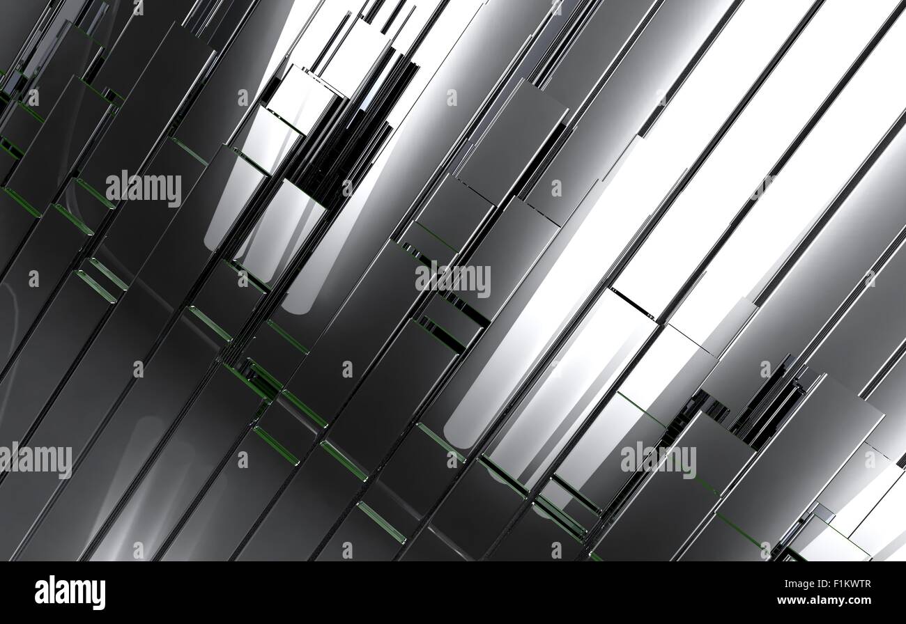 Polished Metal Bars Background. 3D Futuristic Polished Metal Bars ...