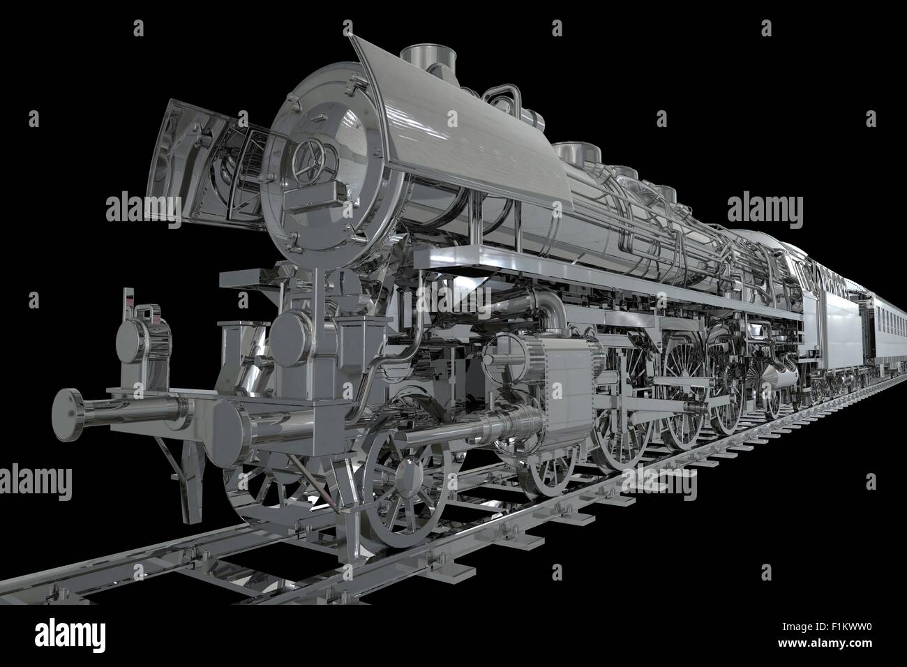 Silver locomotive hi-res stock photography and images - Alamy