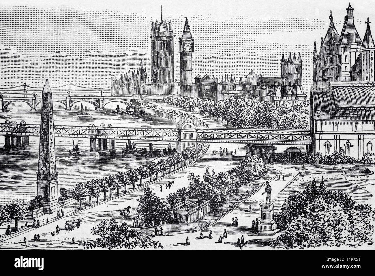 London England Cleopatras Needle High Resolution Stock Photography and ...