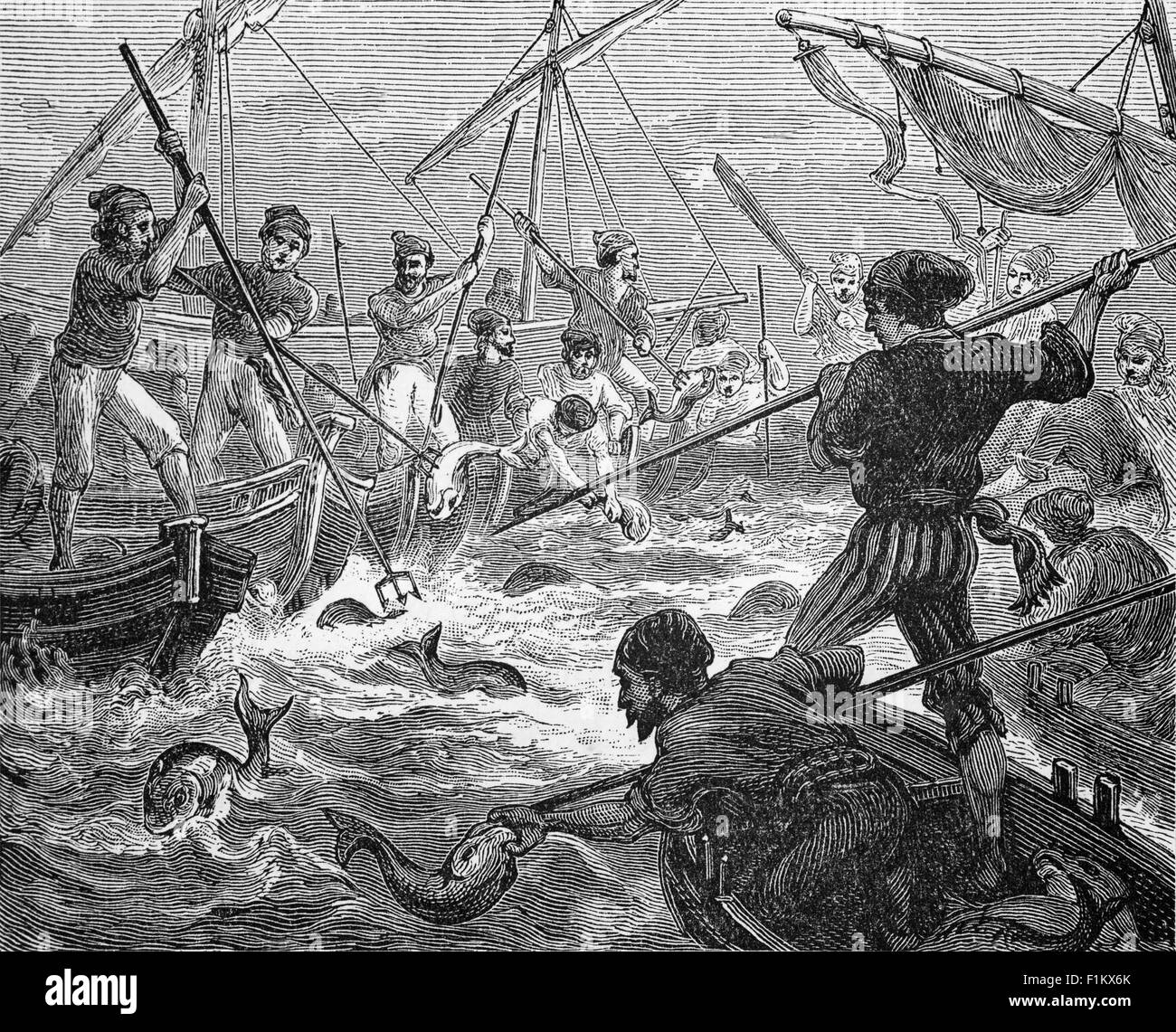 Fishing fleet history Black and White Stock Photos & Images - Alamy