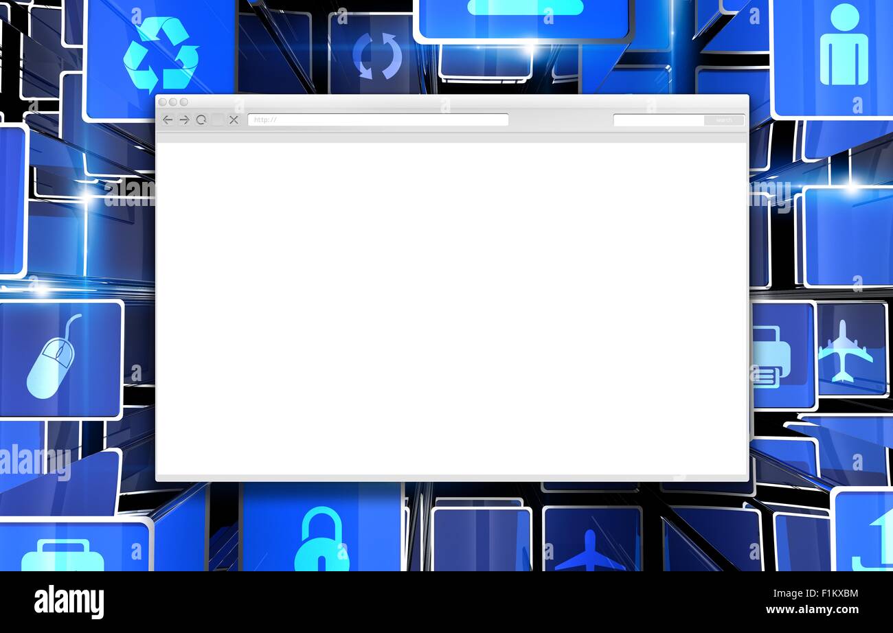 Internet Browser Abstract. Modern Browser on Cool Blue Technology ...