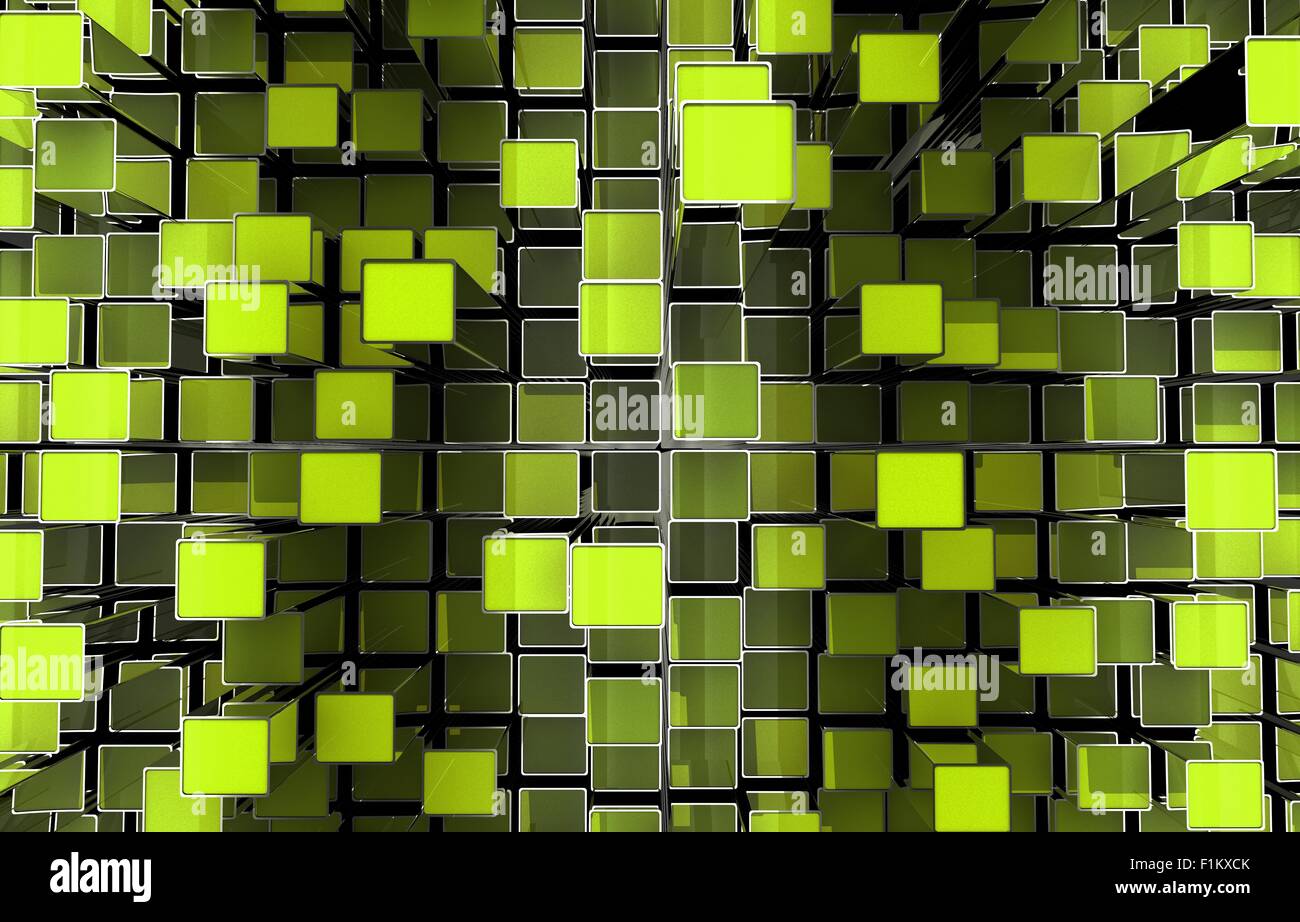 Light Green 3D Cubes Pattern Background Illustration Stock Photo - Alamy