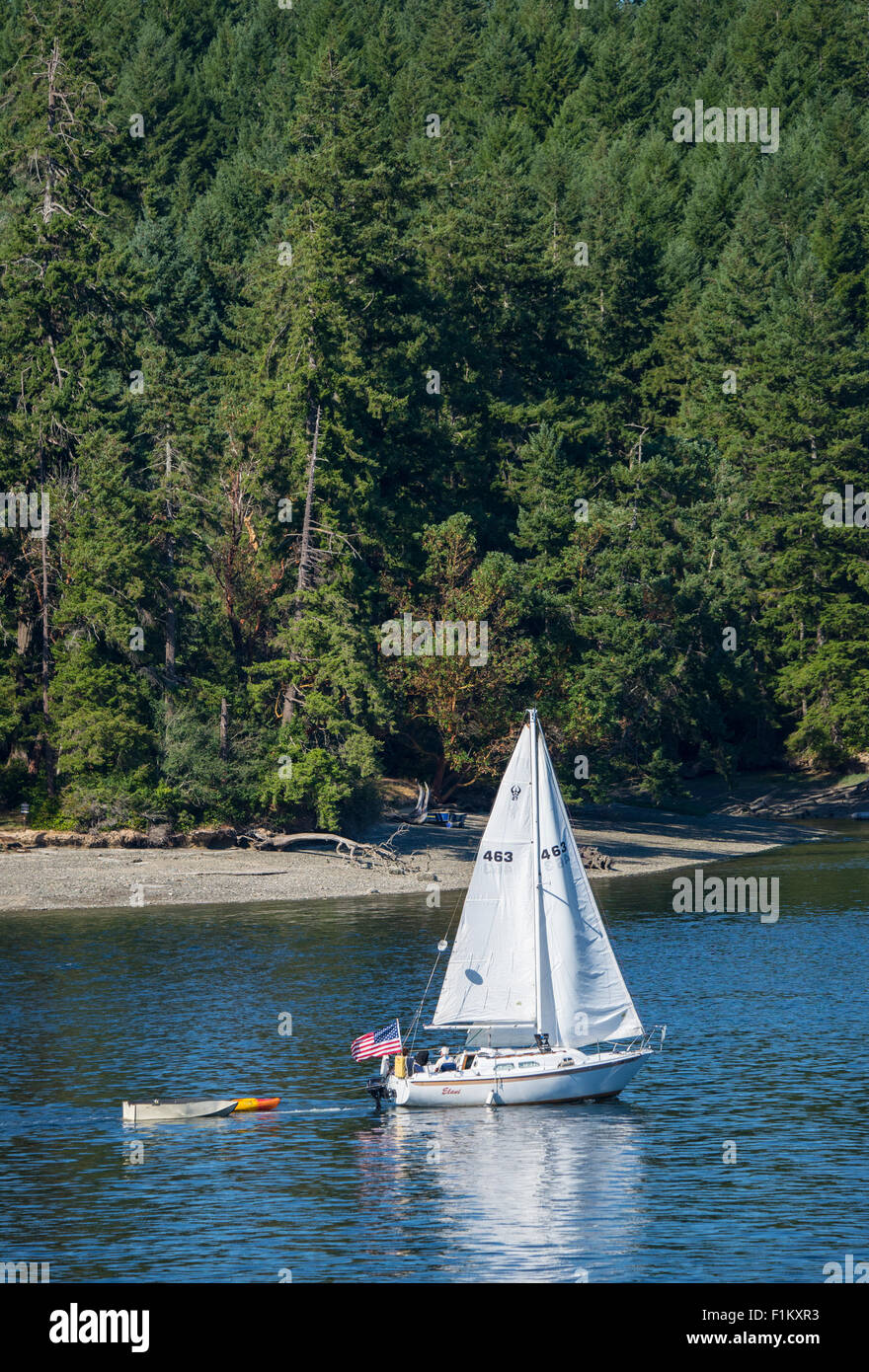 People sailing in Sailboats at Hope Island Marine State Park, Puget ...