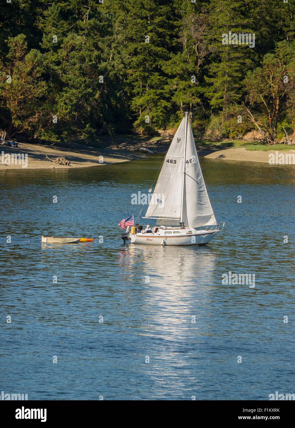 People sailing in Sailboats at Hope Island Marine State Park, Puget ...