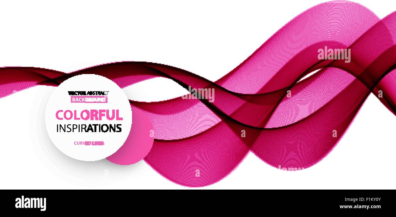 Smooth wave stream line abstract header layout. Vector illustration ...