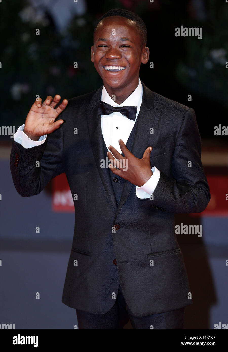 Venice, Italy. 3rd Sep, 2015. Actor Abraham Attah attends a premiere ...