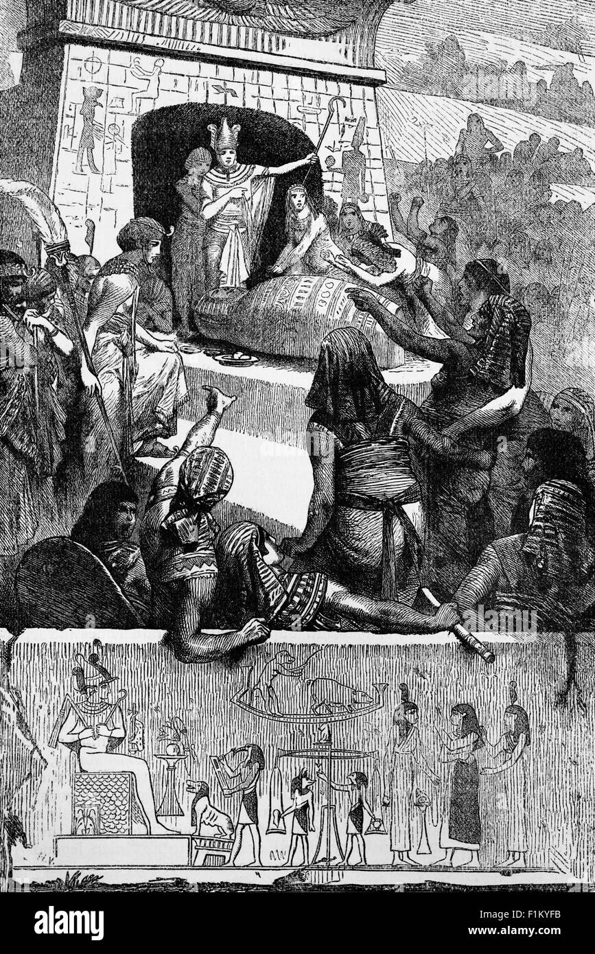 The Funeral of an Egyptian King or Pharoah followed an elaborate set of ...