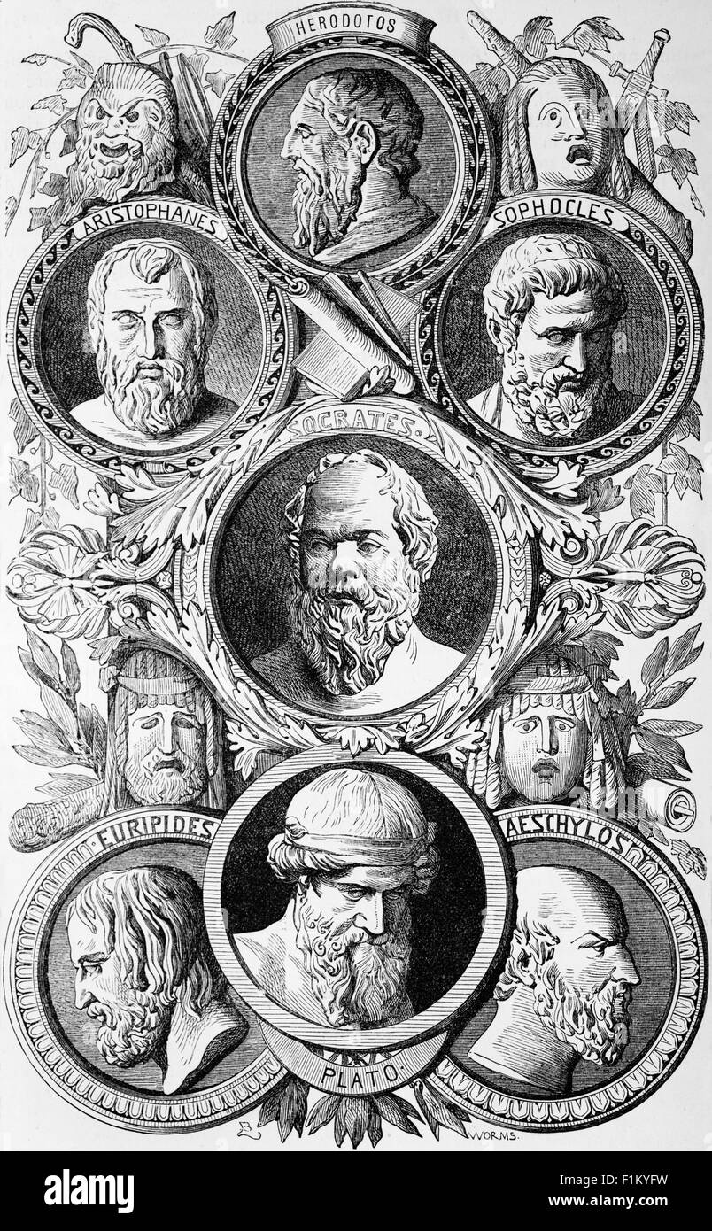 The Heads of the Ancient Historians, Philosophers and Dramatists of ...