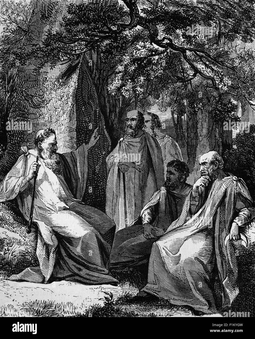 Celtic Druids in a Sacred Grove.Perhaps best remembered as religious ...