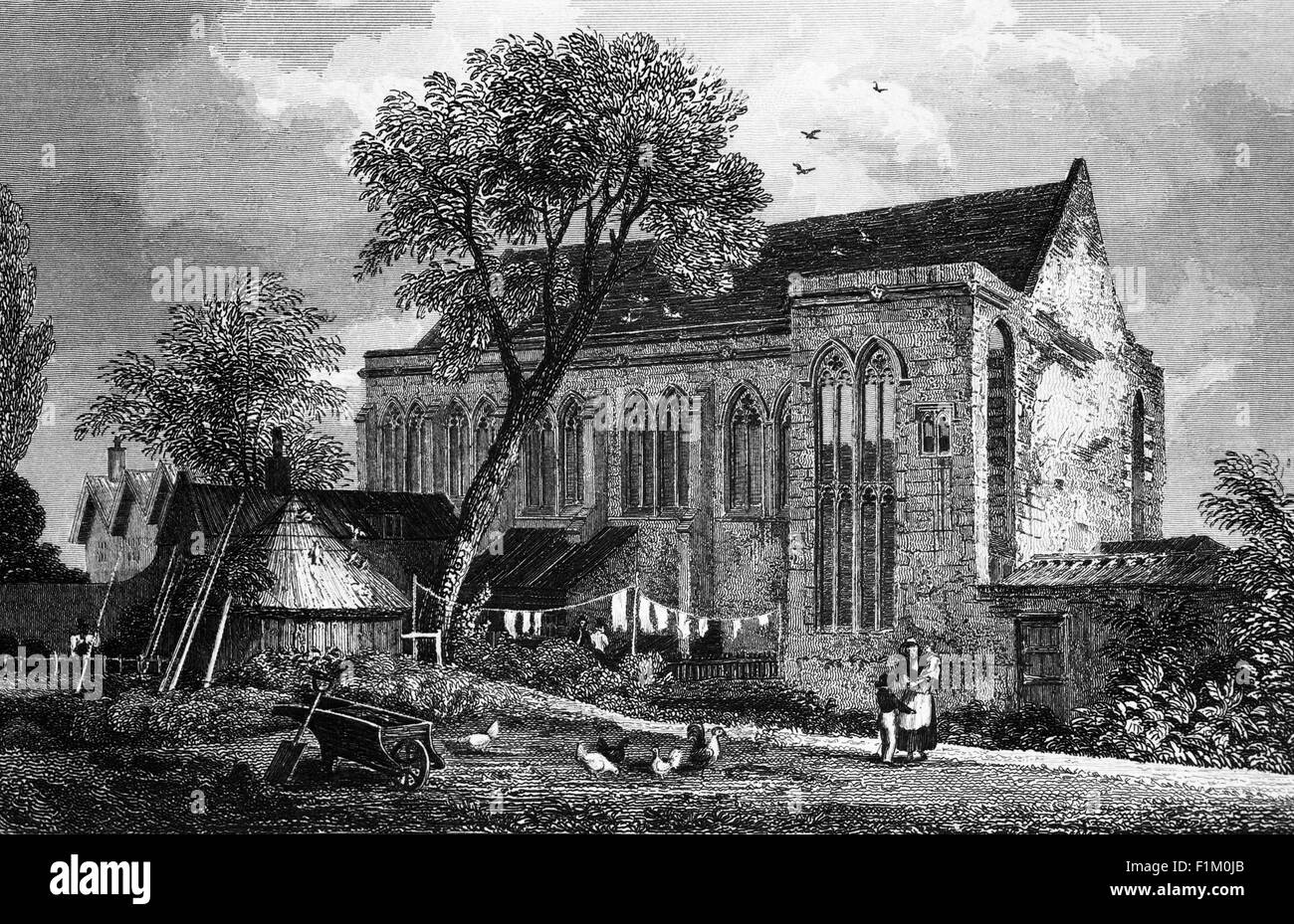 An early 19th Century view of Edward IV's Great Hall, the former ...