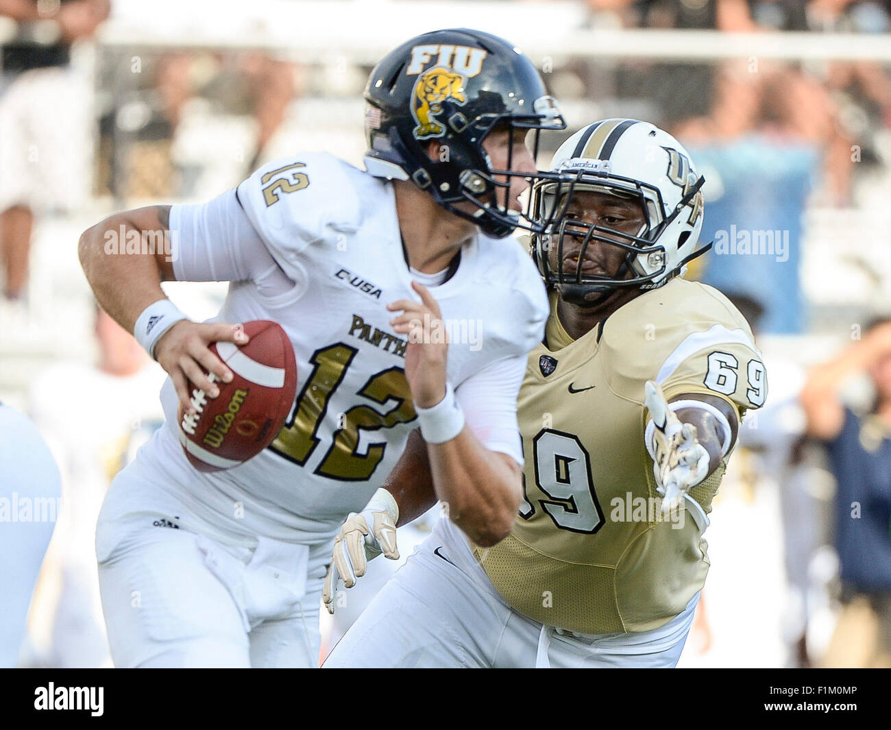 Orlando, FL, USA. 3rd Sep, 2015. UCF Knights defensive lineman Thomas ...