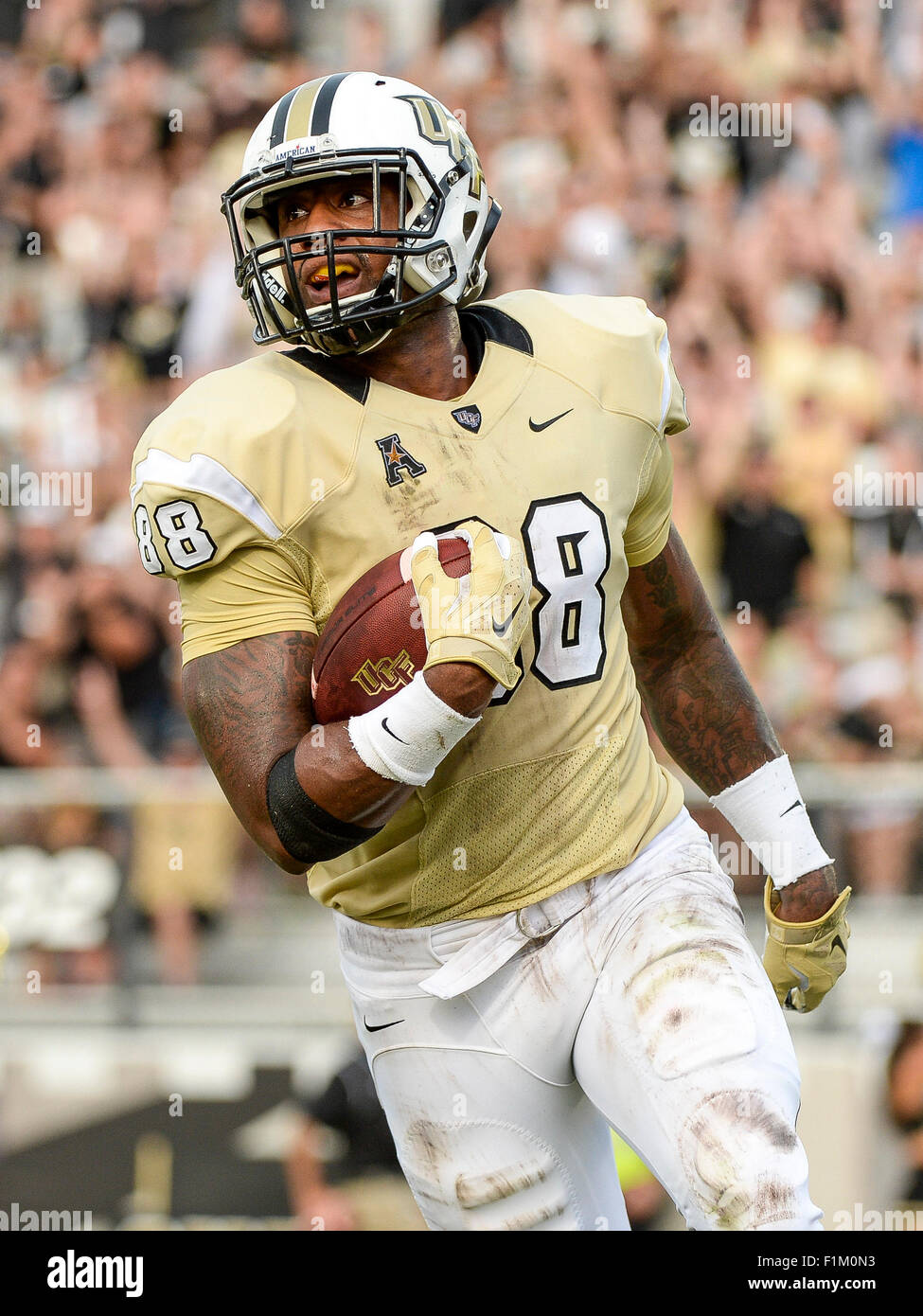 Orlando, FL, USA. 3rd Sep, 2015. UCF Knights wide receiver Jordan Akins ...