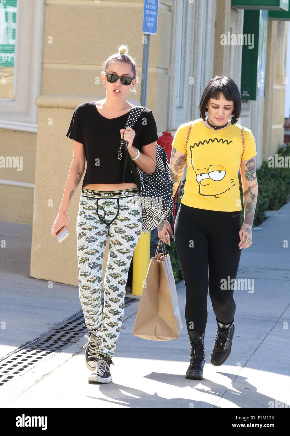 Miley Cyrus spotted leaving a Mexican restaurant in Studio City with ...
