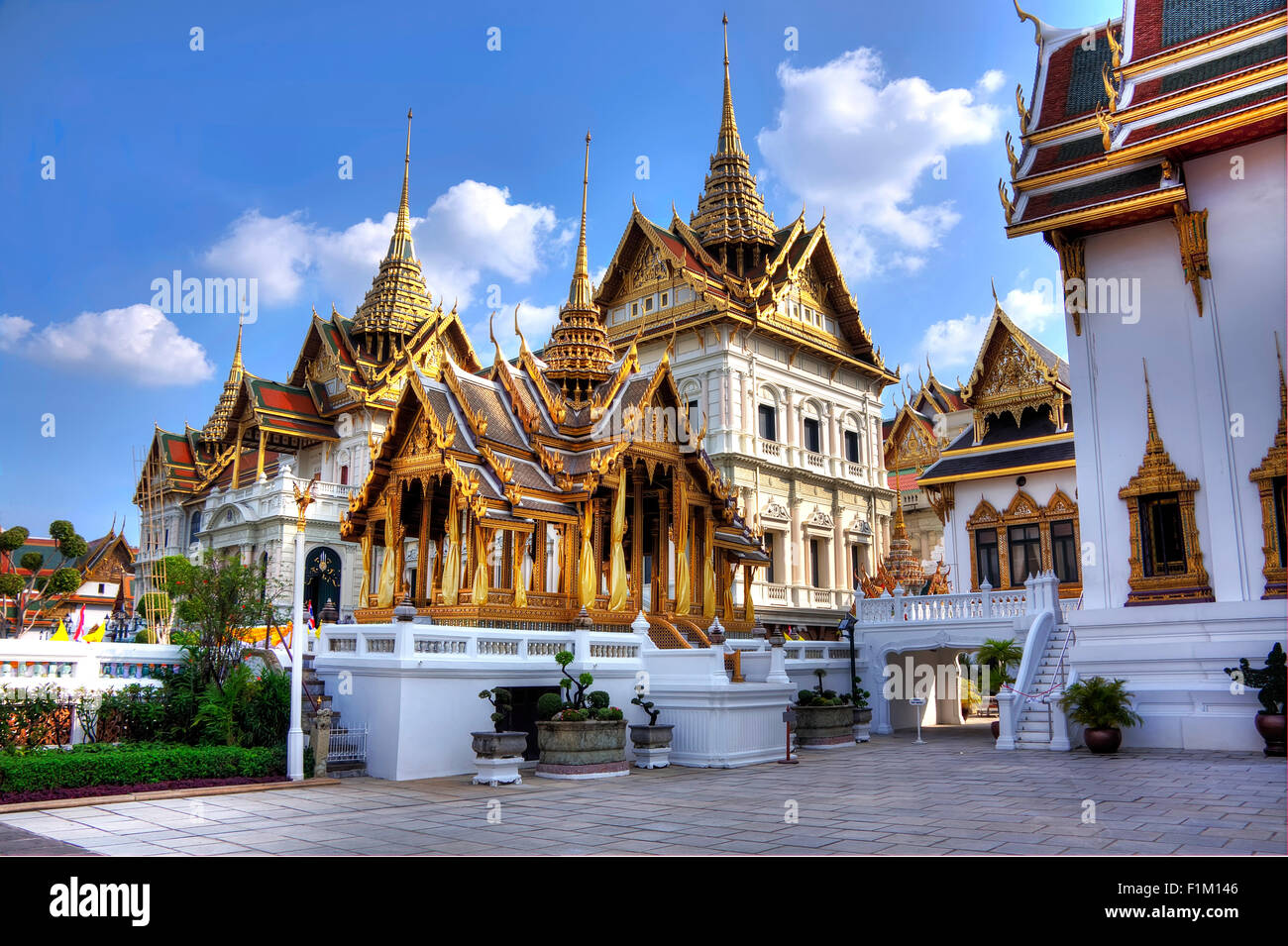 A section of buildings at the Grand Palace in Bangkok, Thailand. 1 ...