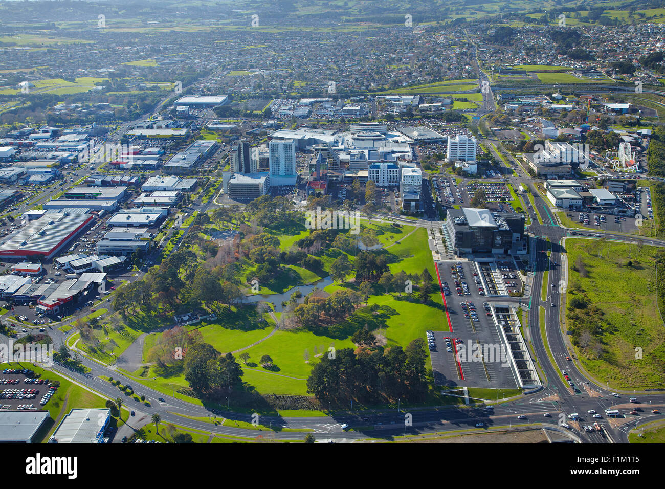 Hayman Park and Manukau City Centre, Auckland, North Island, New ...