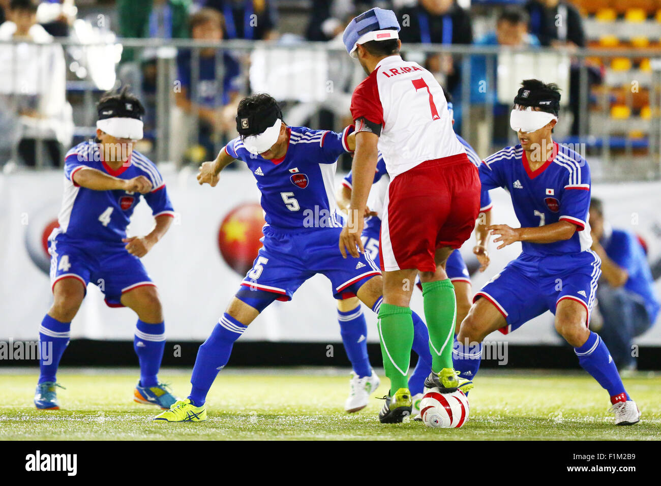 National Yoyogi Stadium Futsal Court, Tokyo, Japan. 3rd Sep, 2015. (L-R) Akihito Tanaka (JPN ...