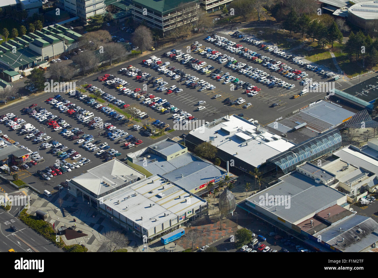 Otara Town Centre, Auckland, North Island, New Zealand - aerial Stock ...