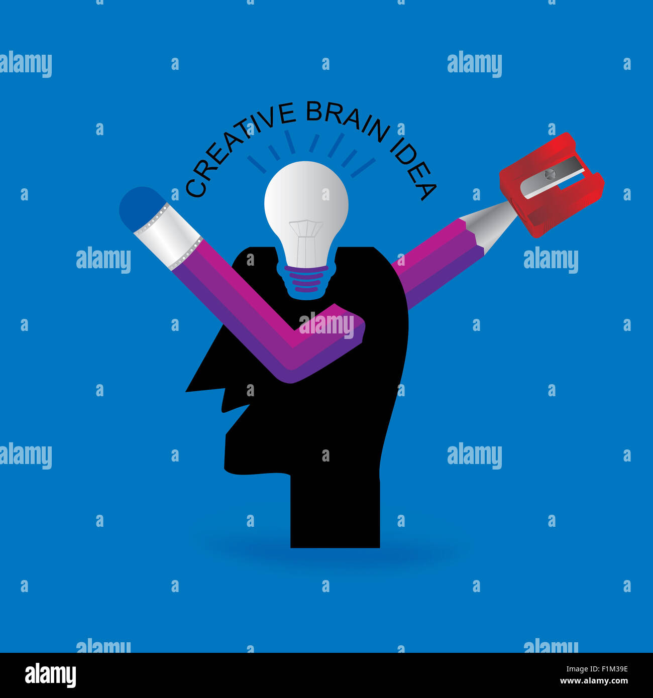 creative mind sharp concept vector illustration Stock Photo - Alamy