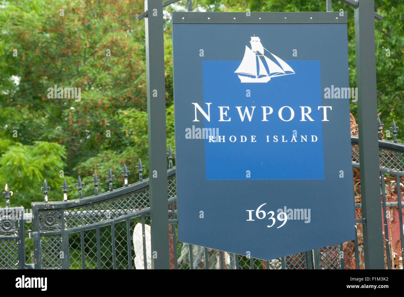 Newport Sign - Rhode Island Stock Photo - Alamy