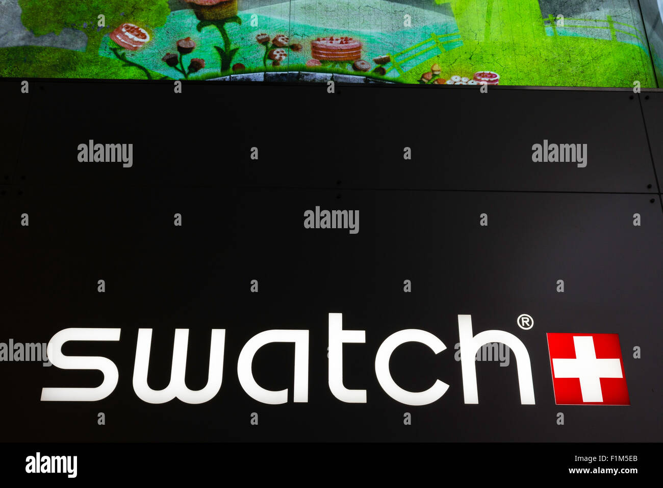 Swatch logo hi-res stock photography and images - Alamy