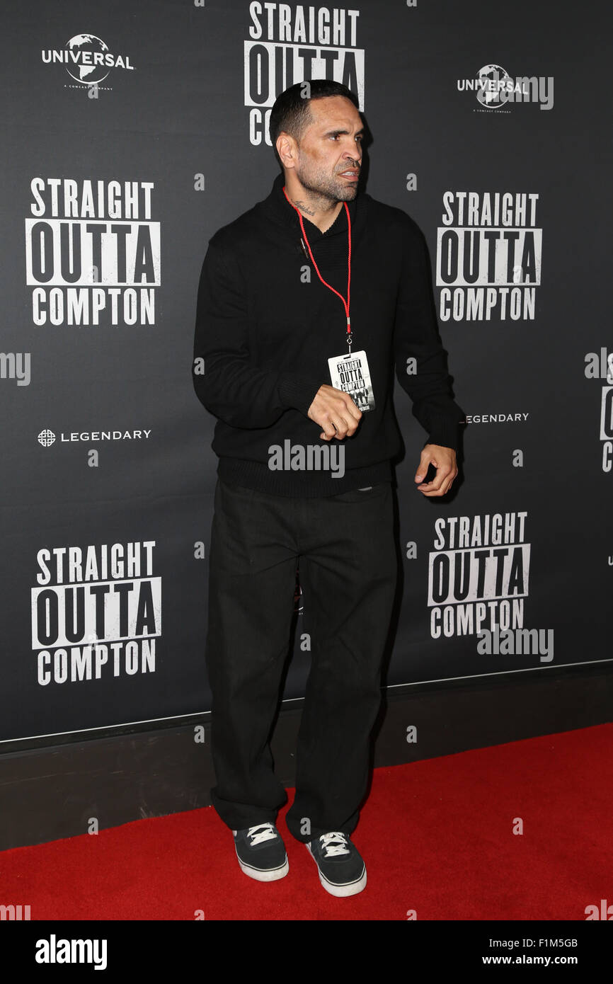 Sydney, Australia. 1 September 2015. Boxer Anthony Mundine on the red ...