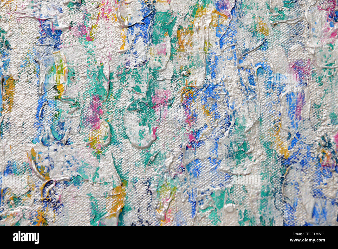 Silver texture, background of acrylic painting on canvas Stock Photo ...