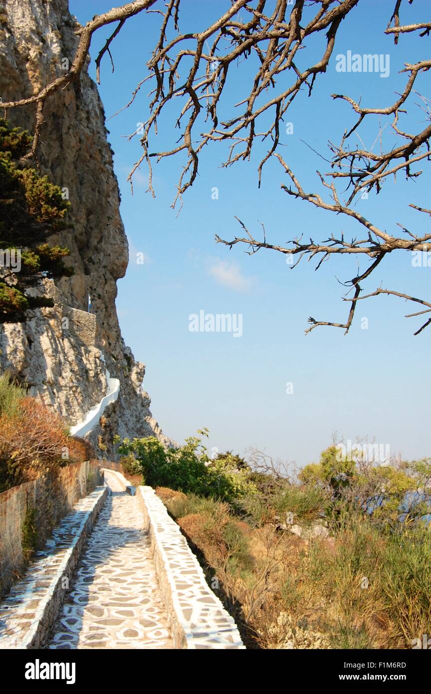 Agia Trianda chapel in Langada, Amorgos, Greece Stock Photo - Alamy