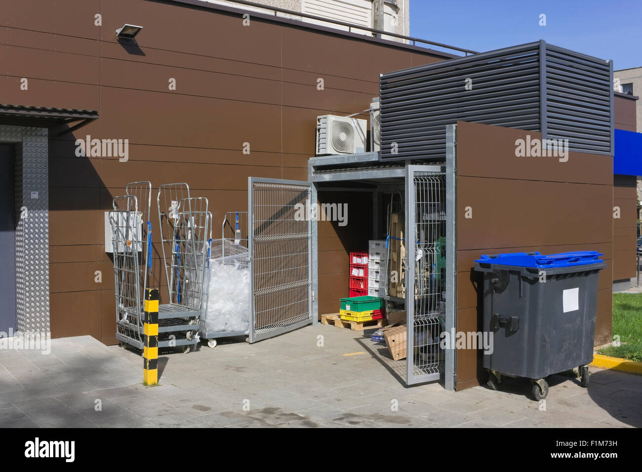 Correct modern utilization and collecting garbage for city shop ...