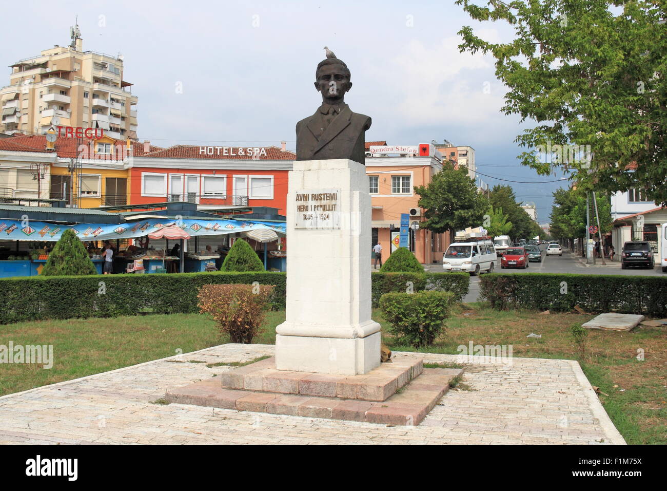 Statue of Avni Rustemi, Sheshi Avni Rustemi, Tirana, Albania, Balkans ...